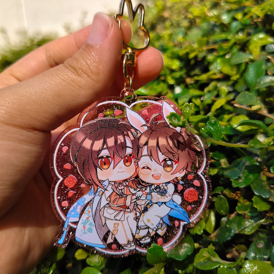 Yakumo Eiden Fateful Aegis Glitter Keychain | Nu Carnival - Etsy