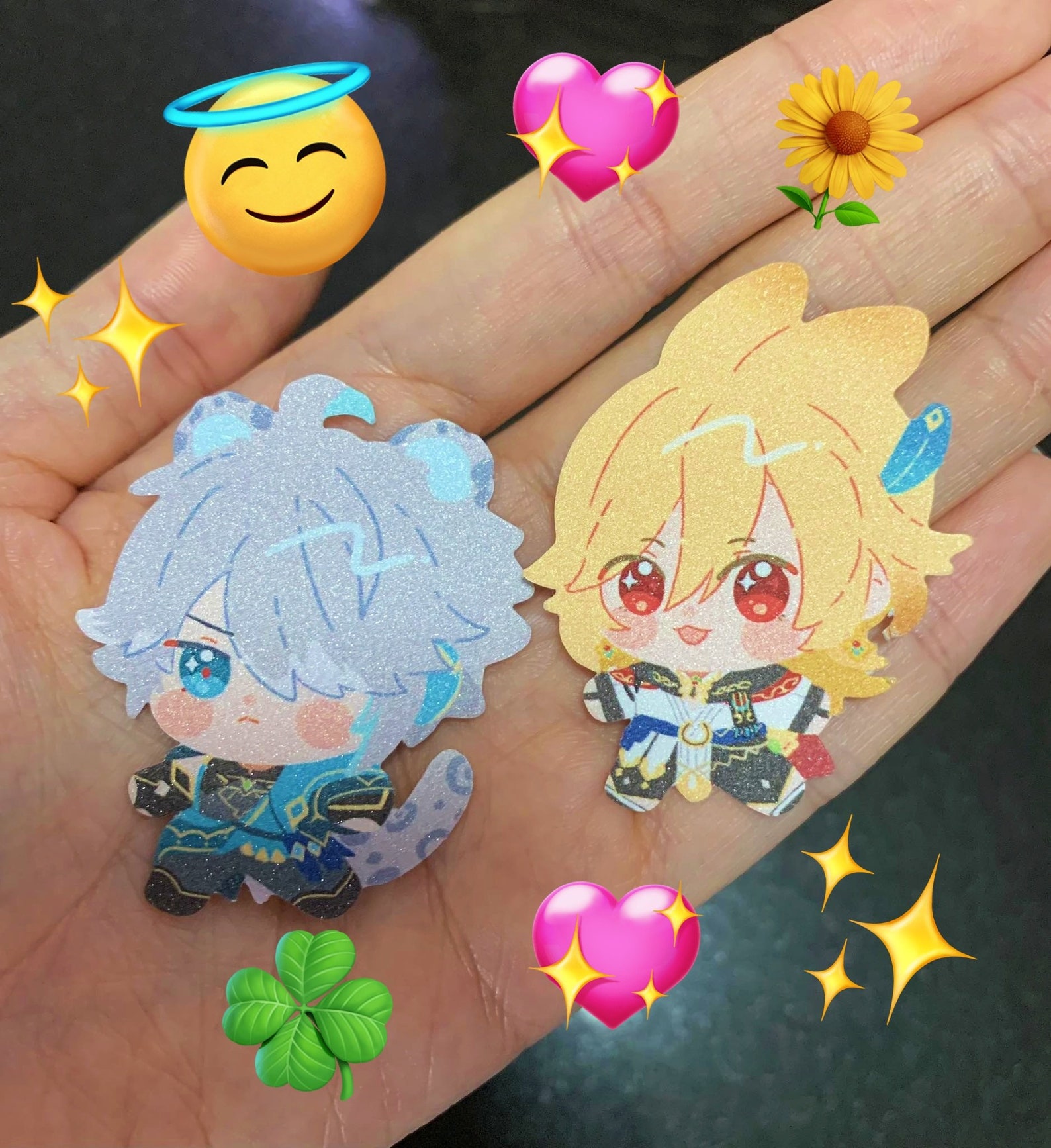 Alhaitham Kaveh Acrylic Keychain Glitter Sticker Genshin - Etsy