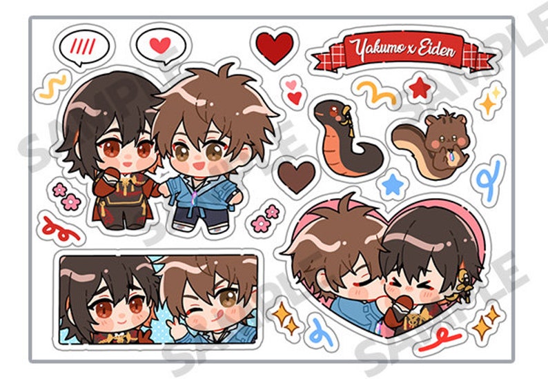 Nu Carnival Clear Sticker Sheet Yakumo X Eiden Yakuei | Kuya X Eiden ...