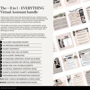 Virtual Assistant Templates Bundle, Welcome Packet, VA Contract, Social ...
