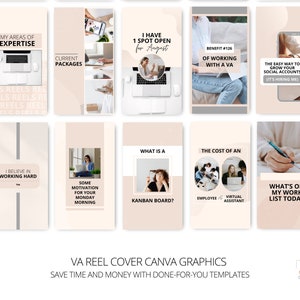 Virtual Assistant Reels Cover Templates, VA Reels Scripts, Editable ...