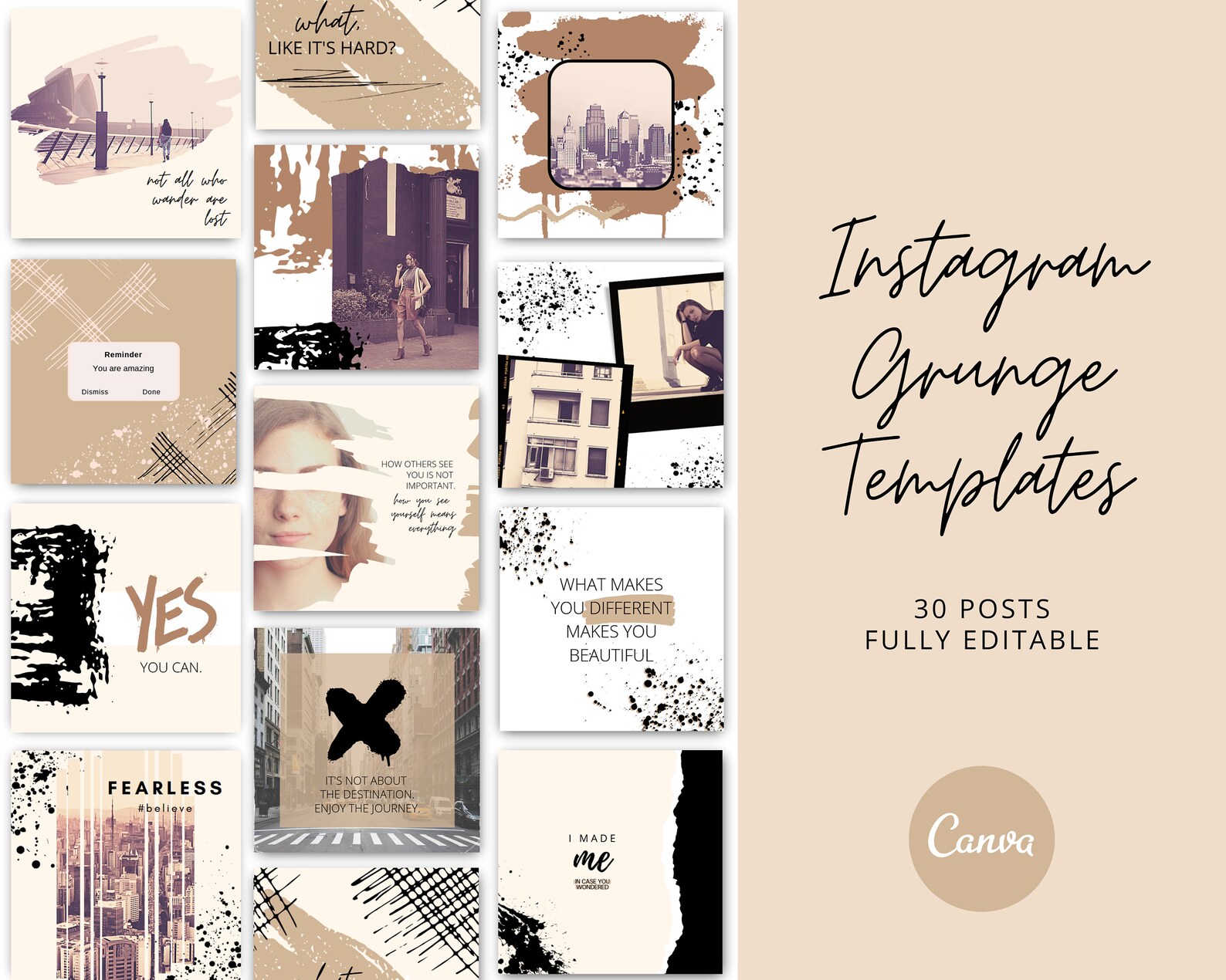 Instagram Post Template IG Canva Templates Engagement - Etsy