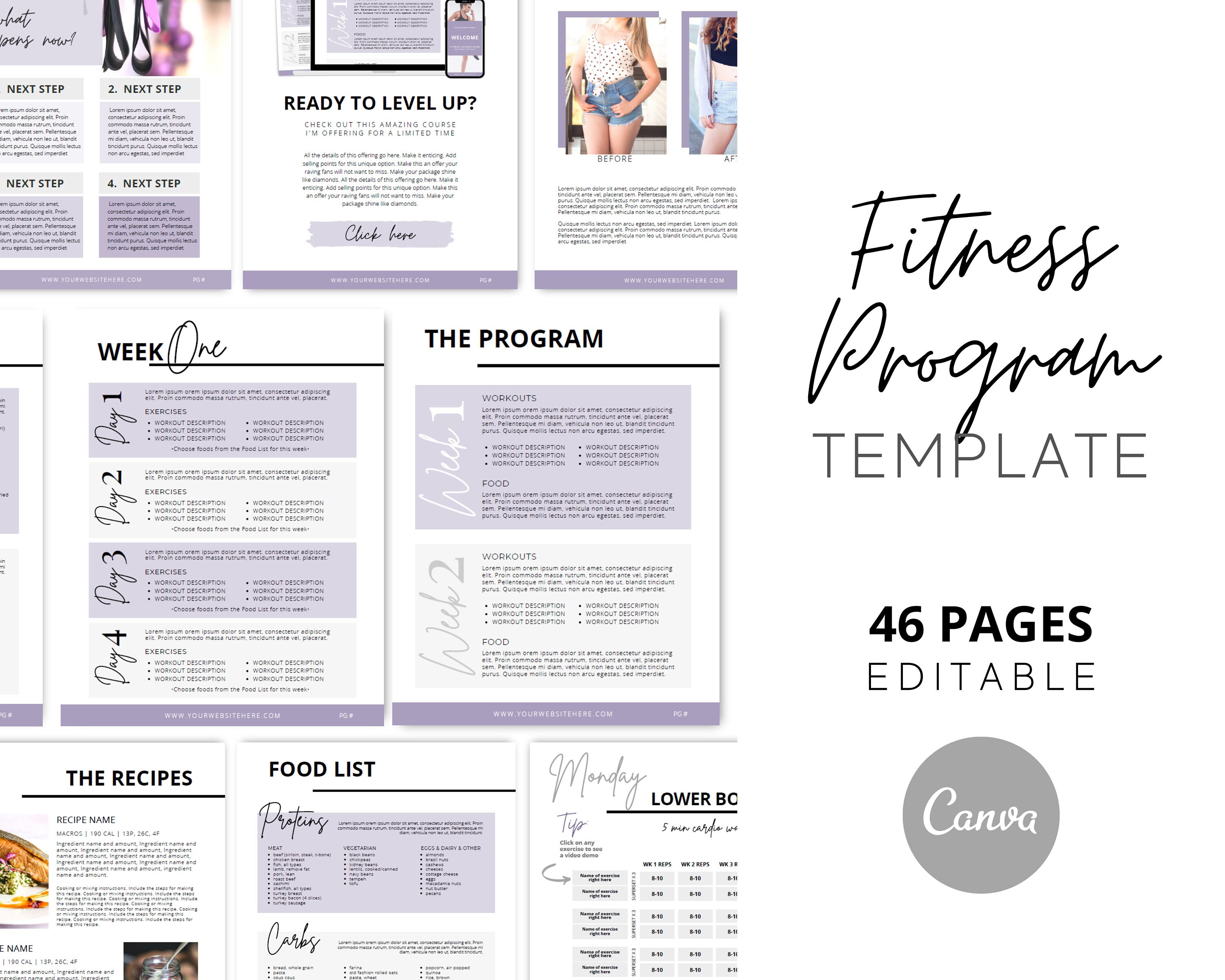 Personal Trainer Program Template Welcome Packet for Fitness - Etsy
