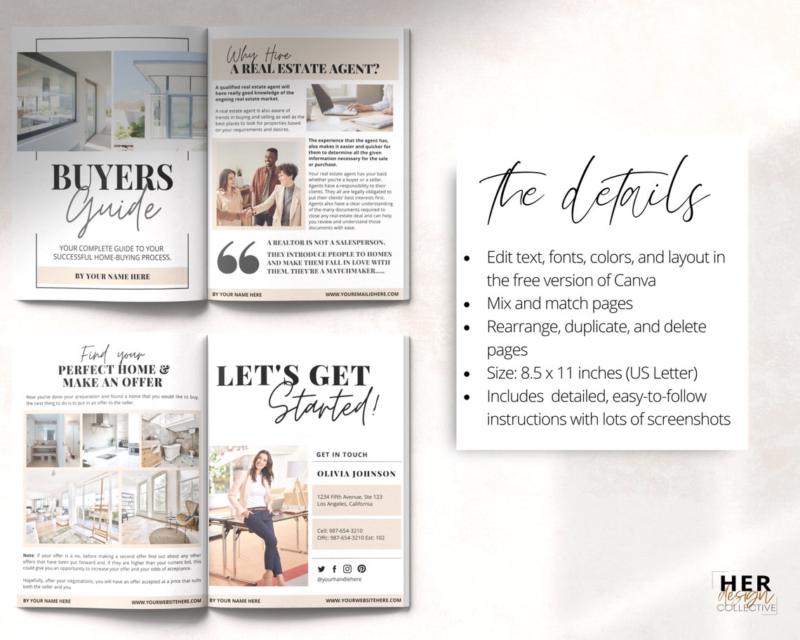 Buyer's Guide Real Estate Templates Realtor Buyer | Etsy