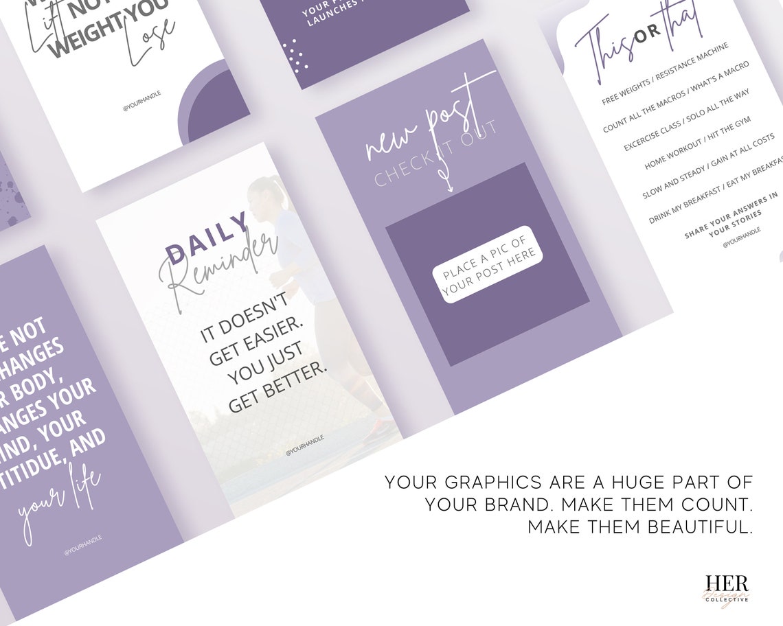 Fitness Instagram Templates Personal Trainer Posts IG Health - Etsy