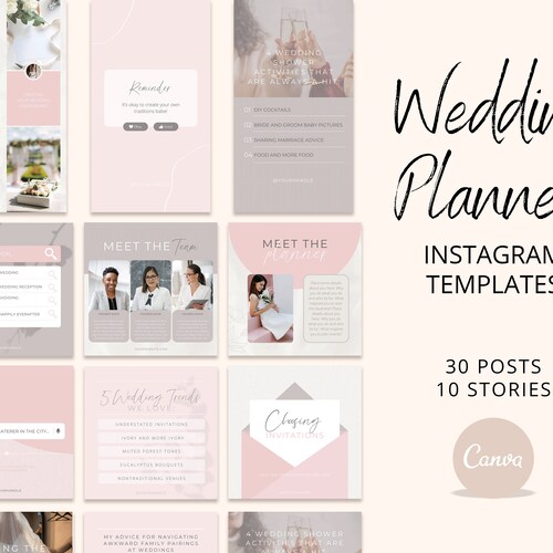 Wedding Planner Instagram Posts Event Planner Social Media - Etsy