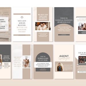 Insurance Instagram Templates: Broker Social Media Posts for Life ...