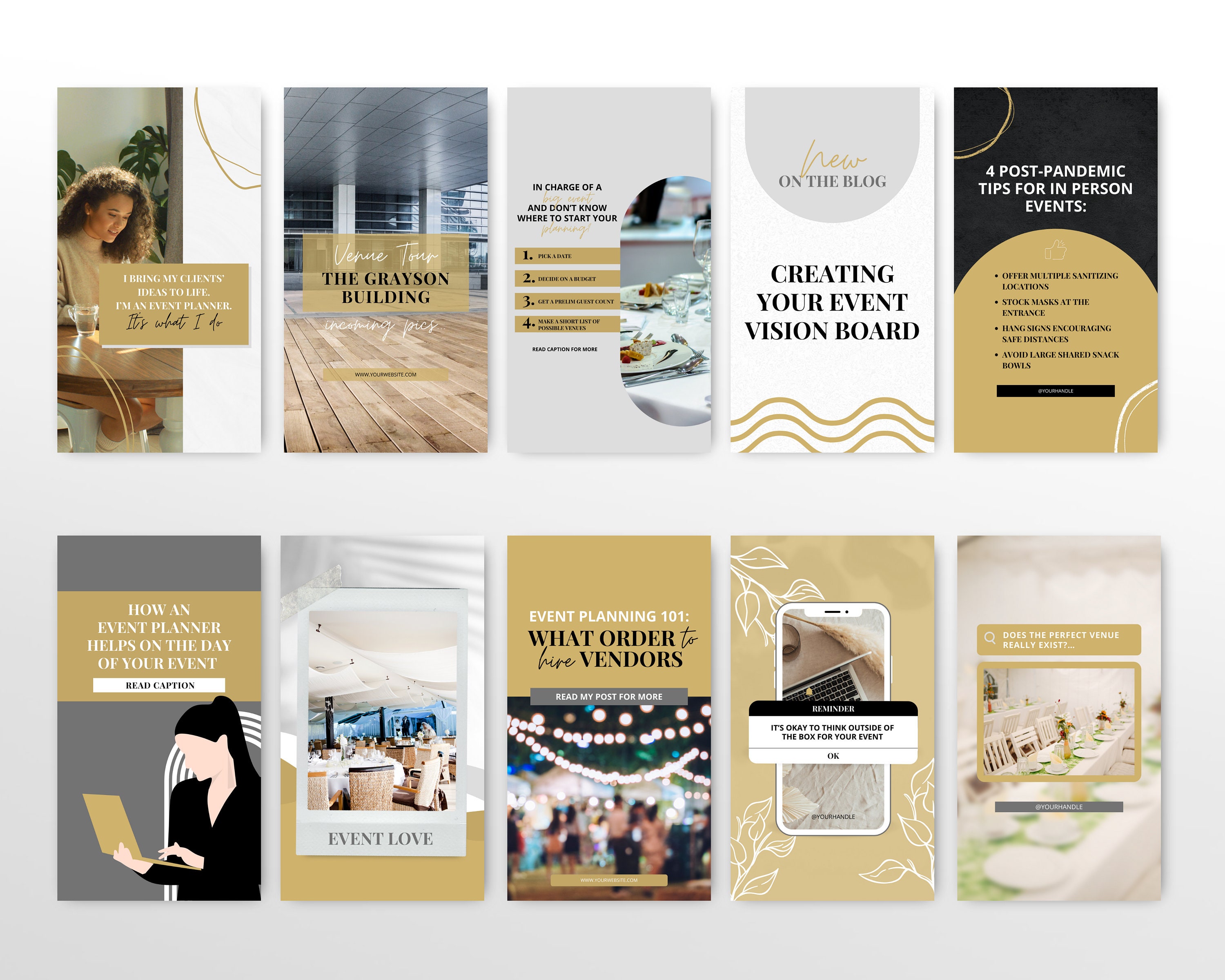 Event Planner Instagram Templates Event Coordinator Posts IG - Etsy Canada