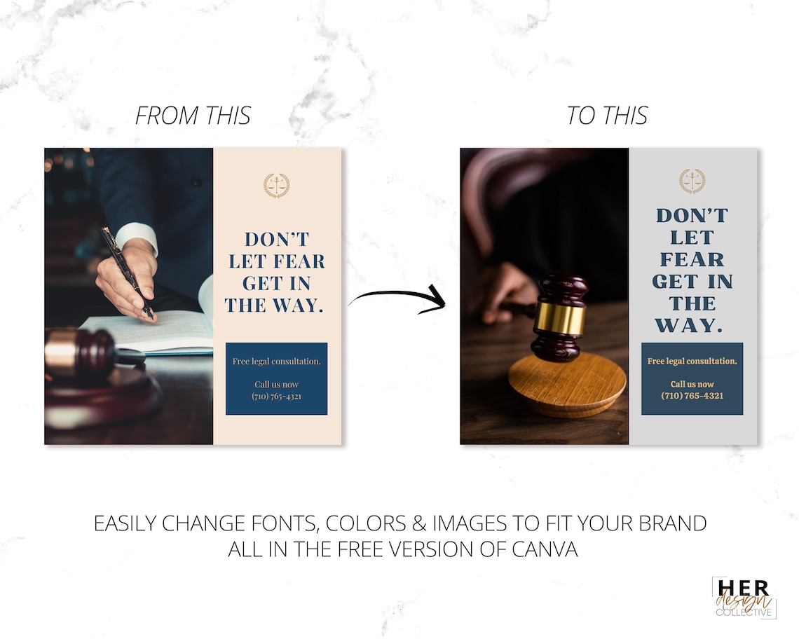 Law Firm Instagram Templates: Attorney Social Media (canva Editable) - Etsy