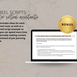 Virtual Assistant Reels Cover Templates, VA Reels Scripts, Editable ...