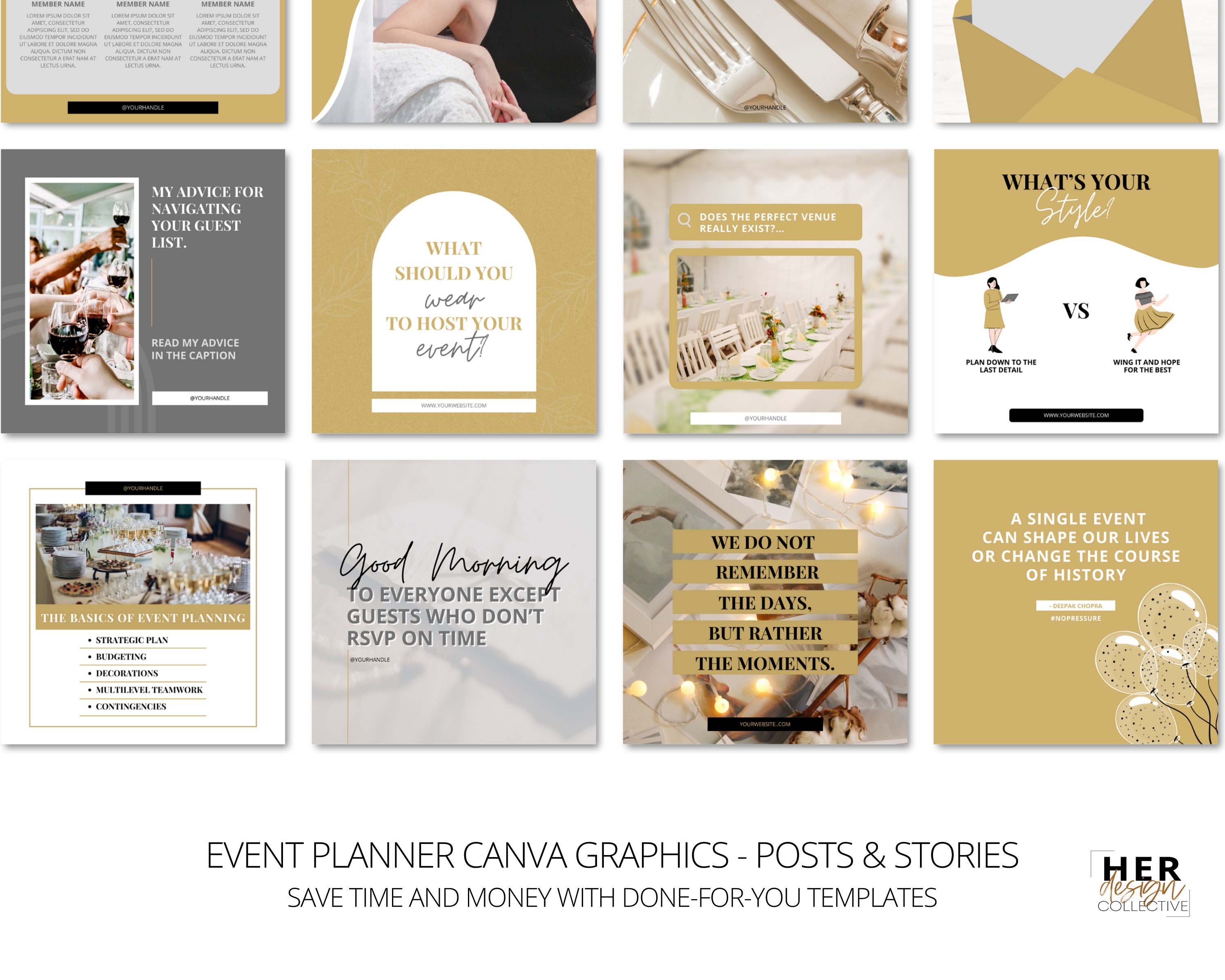 Event Planner Instagram Templates Event Coordinator Posts IG - Etsy Canada