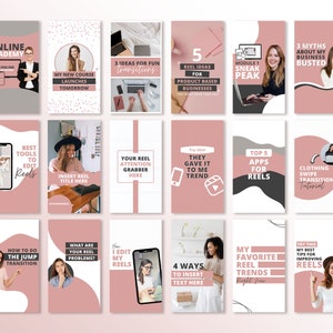 Reels Covers Templates, Instagram Reels Thumbnails, IG Reels Canva ...