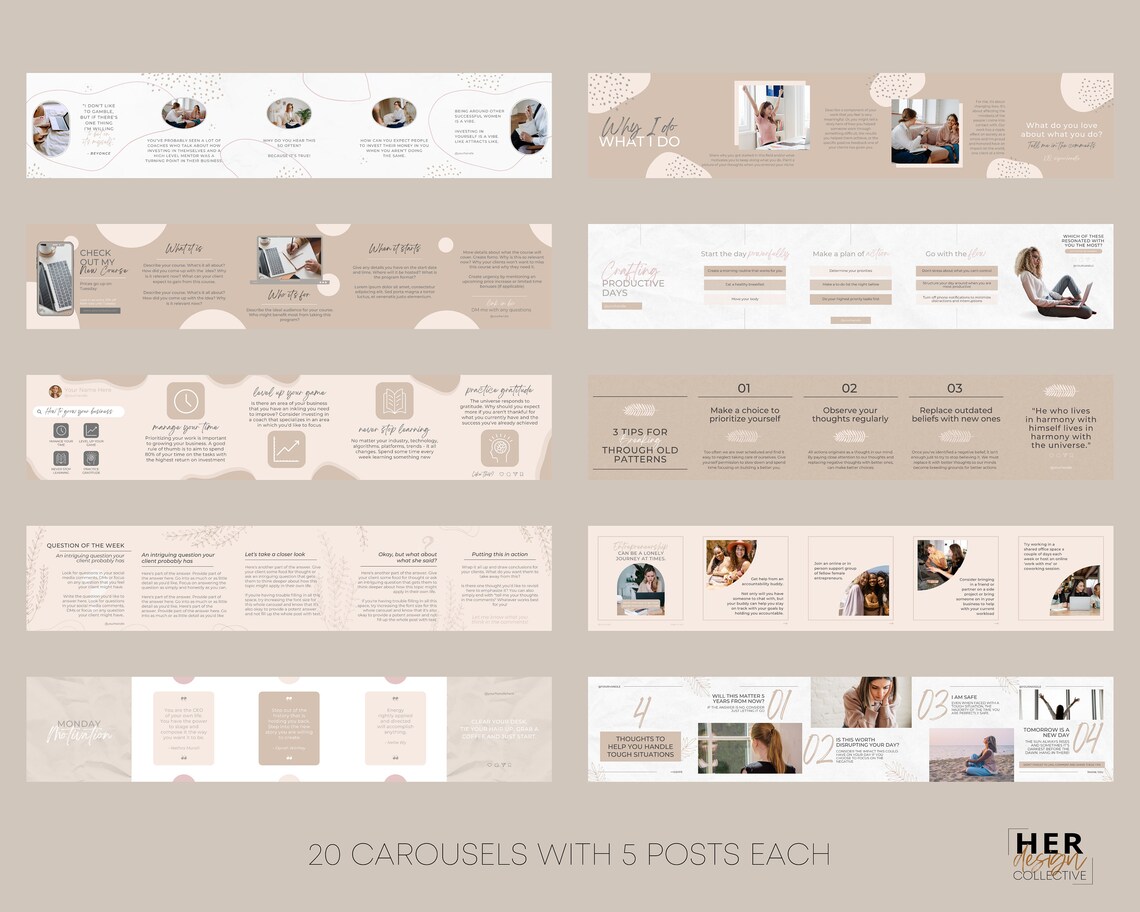Coach Carousels Instagram Templates Coaching Carousel Posts - Etsy