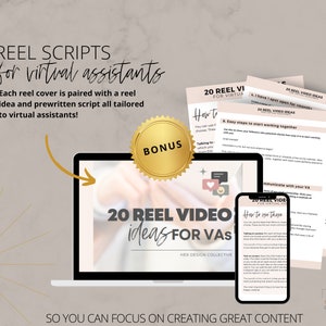 Virtual Assistant Reels Cover Templates, VA Reels Scripts, Editable ...