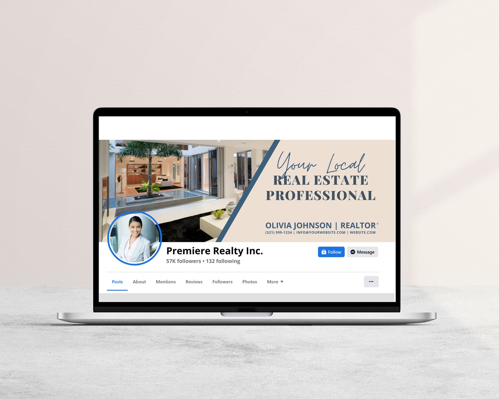 Real Estate Facebook Cover Templates Realtor Facebook Profile - Etsy