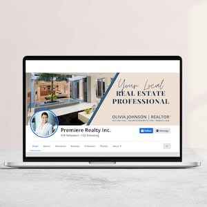 Real Estate Facebook Cover Templates: Realtor Canva Design (digital ...