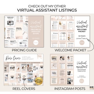 Virtual Assistant Pricing Template: VA Service Guide (canva Editable ...