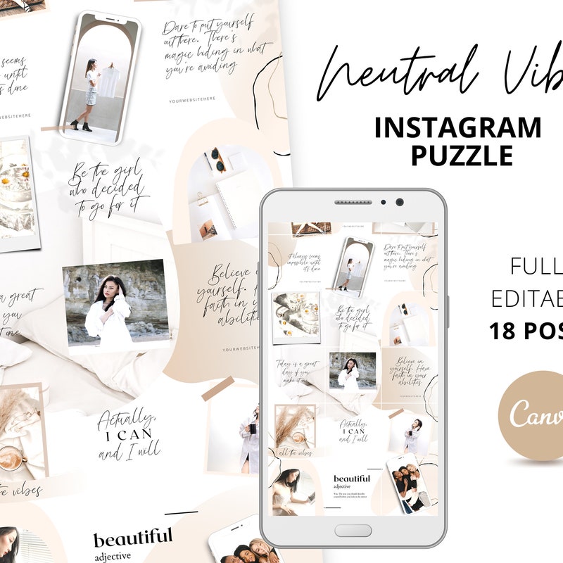 Canva Instagram Puzzle - Etsy