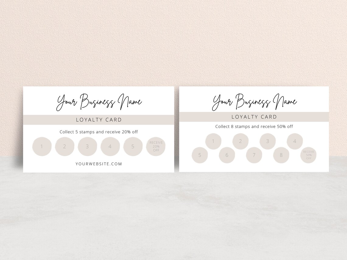 Editable Loyalty Card Template Business Card Business - Etsy