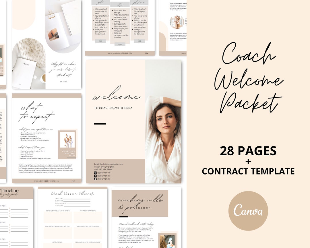 Editable Welcome Packet for Coaches Client Onboarding Coach Call Sheets ...