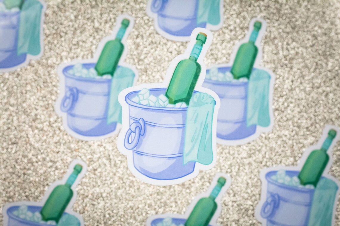 Wine Bottle Ice Bucket Alcoholic Drink Glossy Waterproof - Etsy