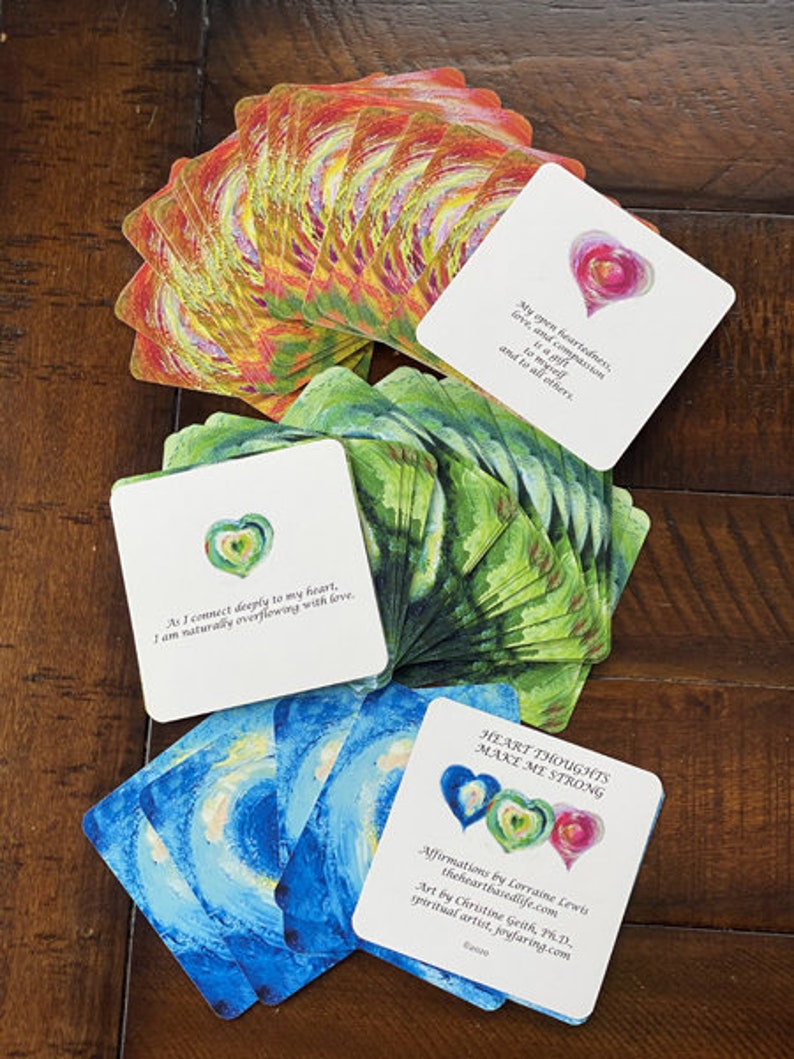 Heart Affirmation Cards - Etsy