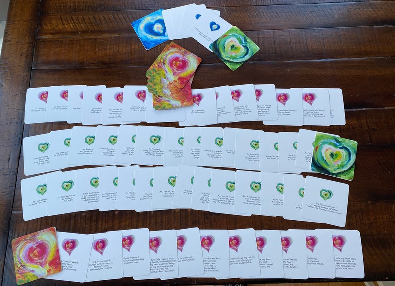Heart Affirmation Cards - Etsy