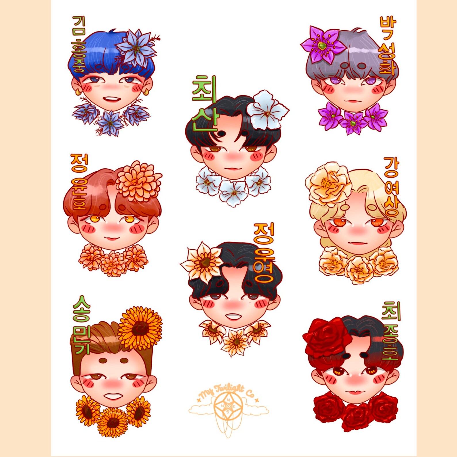 ATEEZ Sticker Sheets KPOP | Etsy