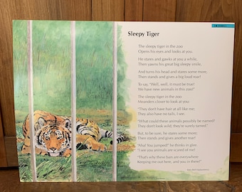 Tiger Poem Poster - Etsy