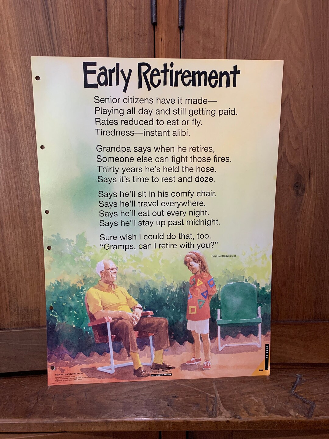Poster Work Occupations Family Poem EARLY RETIREMENT by Babsy B Aging ...