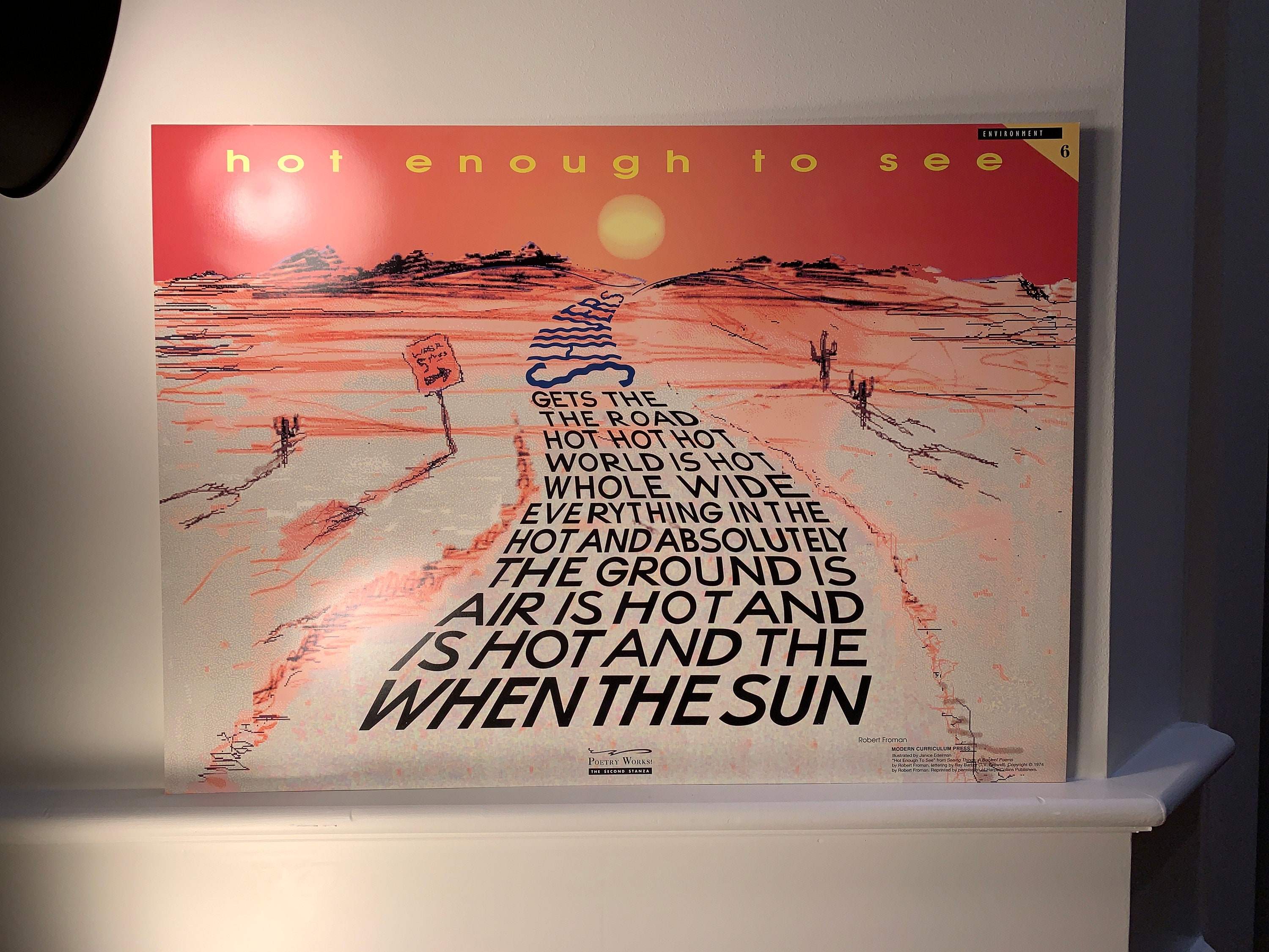 POSTER Perspective Word Art Poem "hot Enough to See" Gr 3-6 by Robert ...