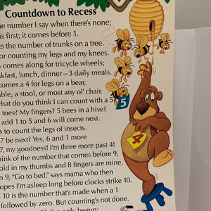 Poster Math Ordinal Numbers Poem COUNTDOWN TO RECESS W Cross-curricular ...