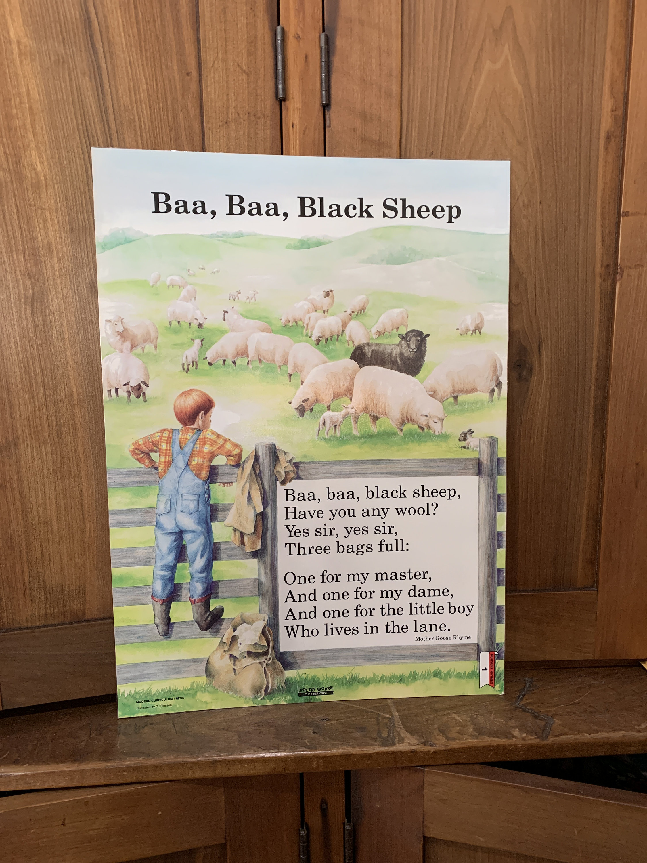 POSTER Nursery Rhyme Baa Baa Black Sheep POEM Activities by Babsy B ...