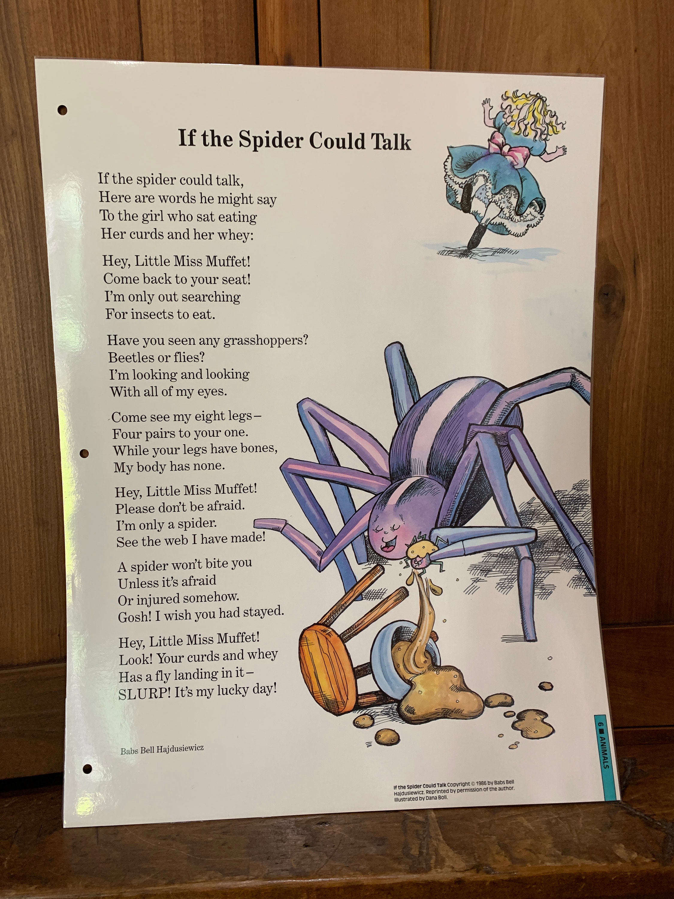 Poster Science Halloween Poetry Nursery Rhymes Facts "if the Spider ...