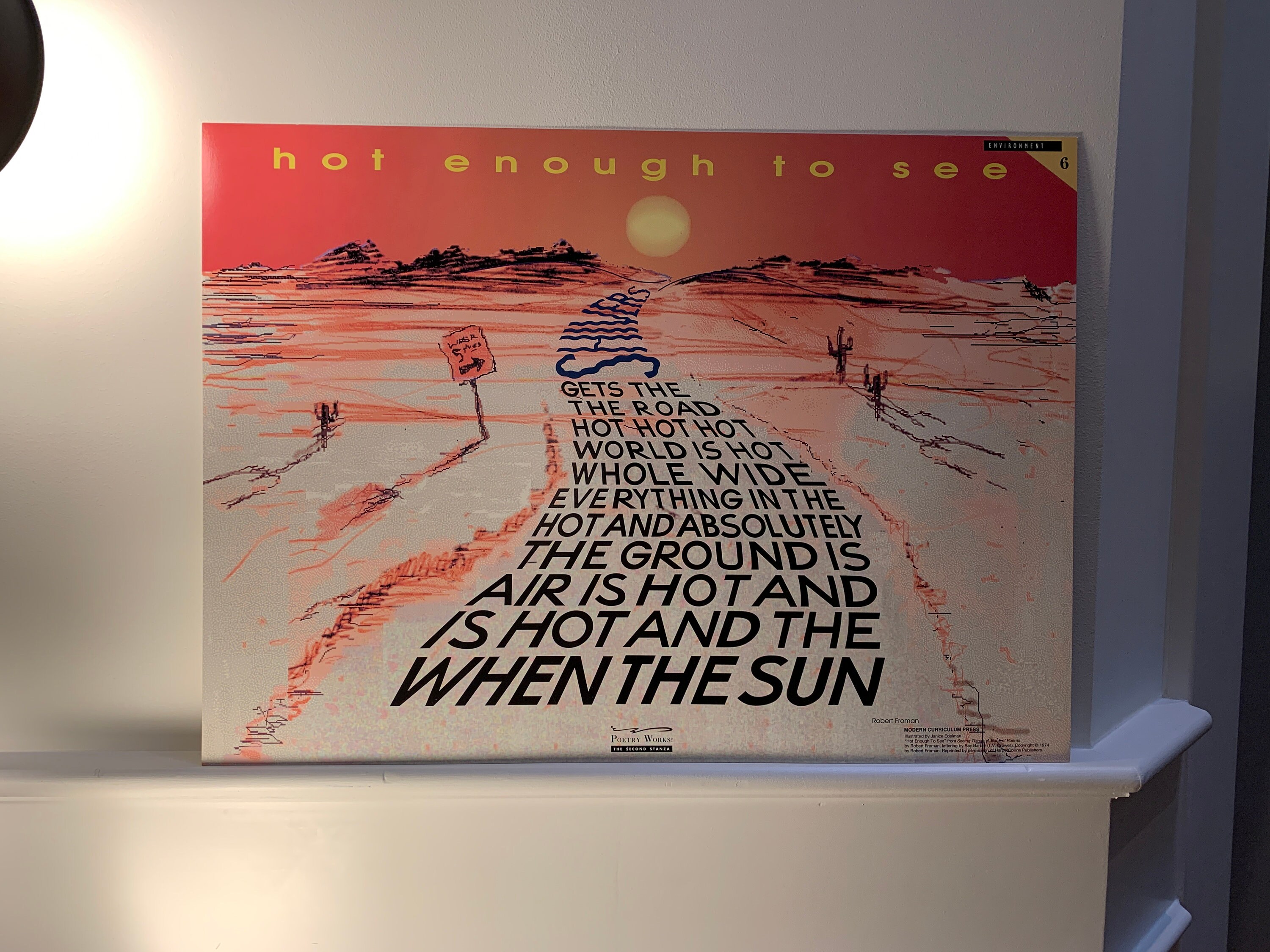 POSTER Perspective Word Art Poem "hot Enough to See" Gr 3-6 by Robert ...