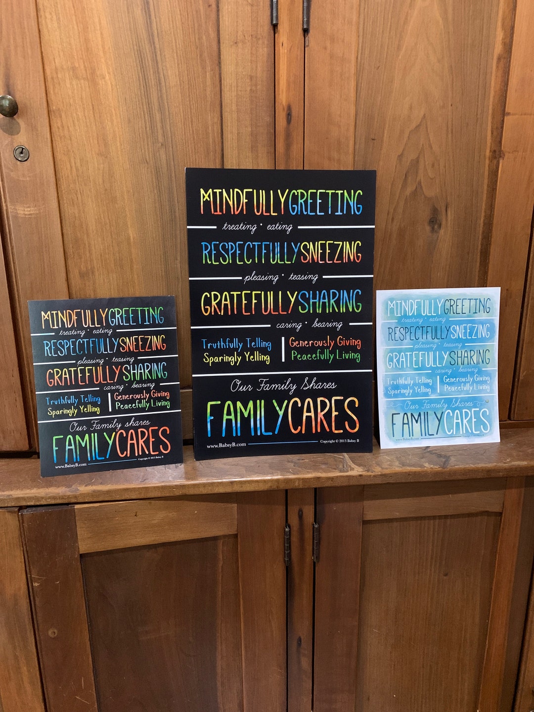 FAMILY VALUES What Are Your Manners RULES New Unframed Gentle Reminder ...