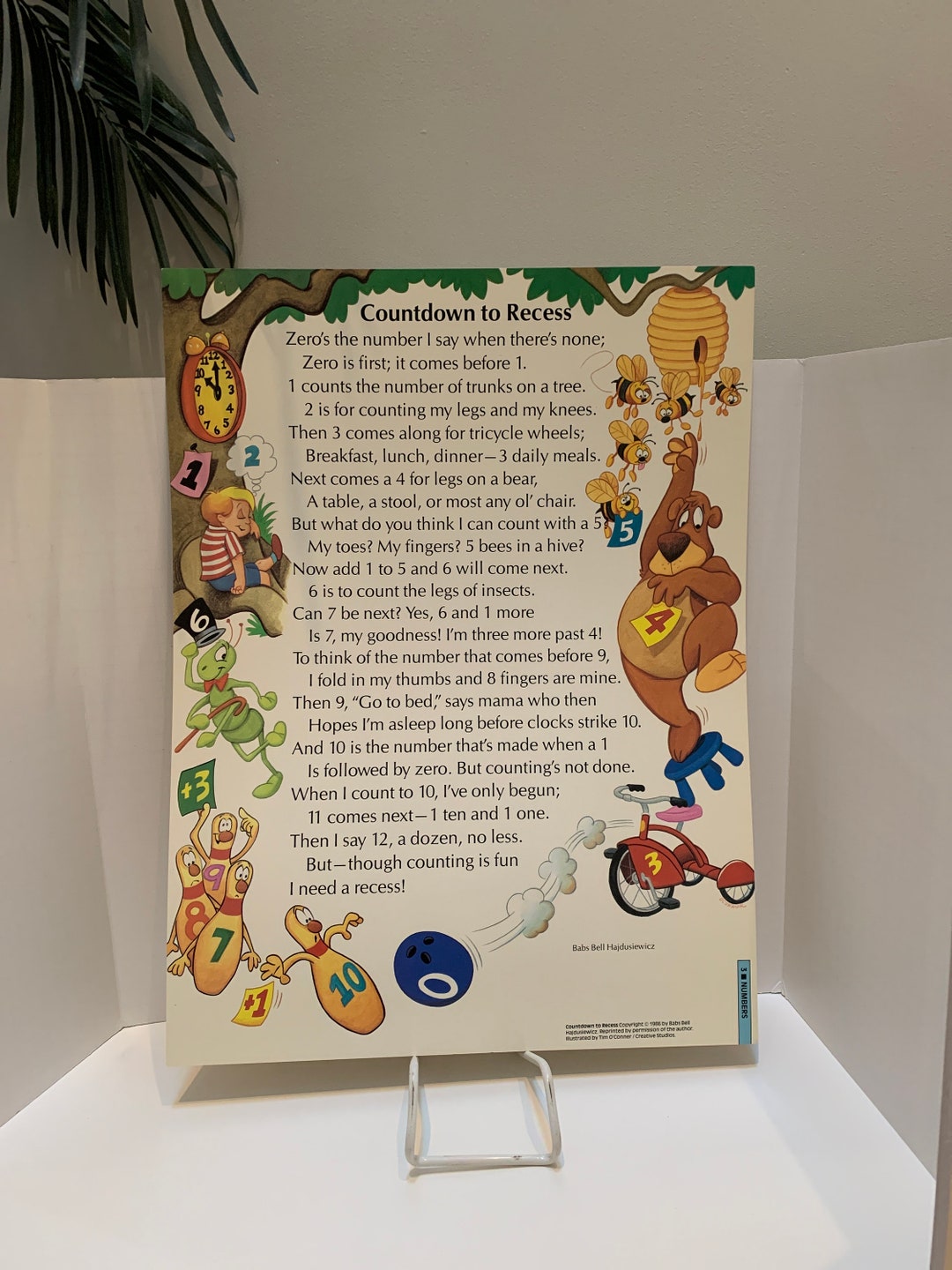 Poster Math Ordinal Numbers Poem COUNTDOWN TO RECESS W Cross-curricular ...