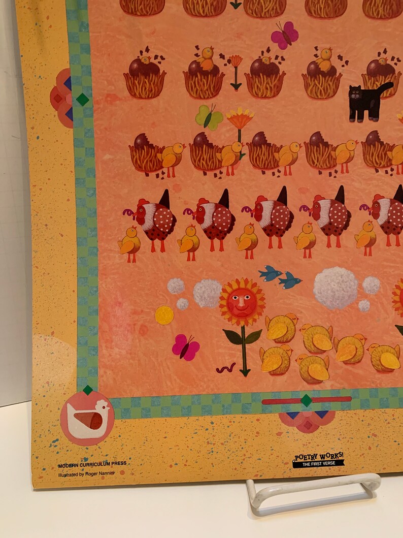 Poster Science Math Life Cycle of Chicken SIX SPECKLED HENS New Copy ...
