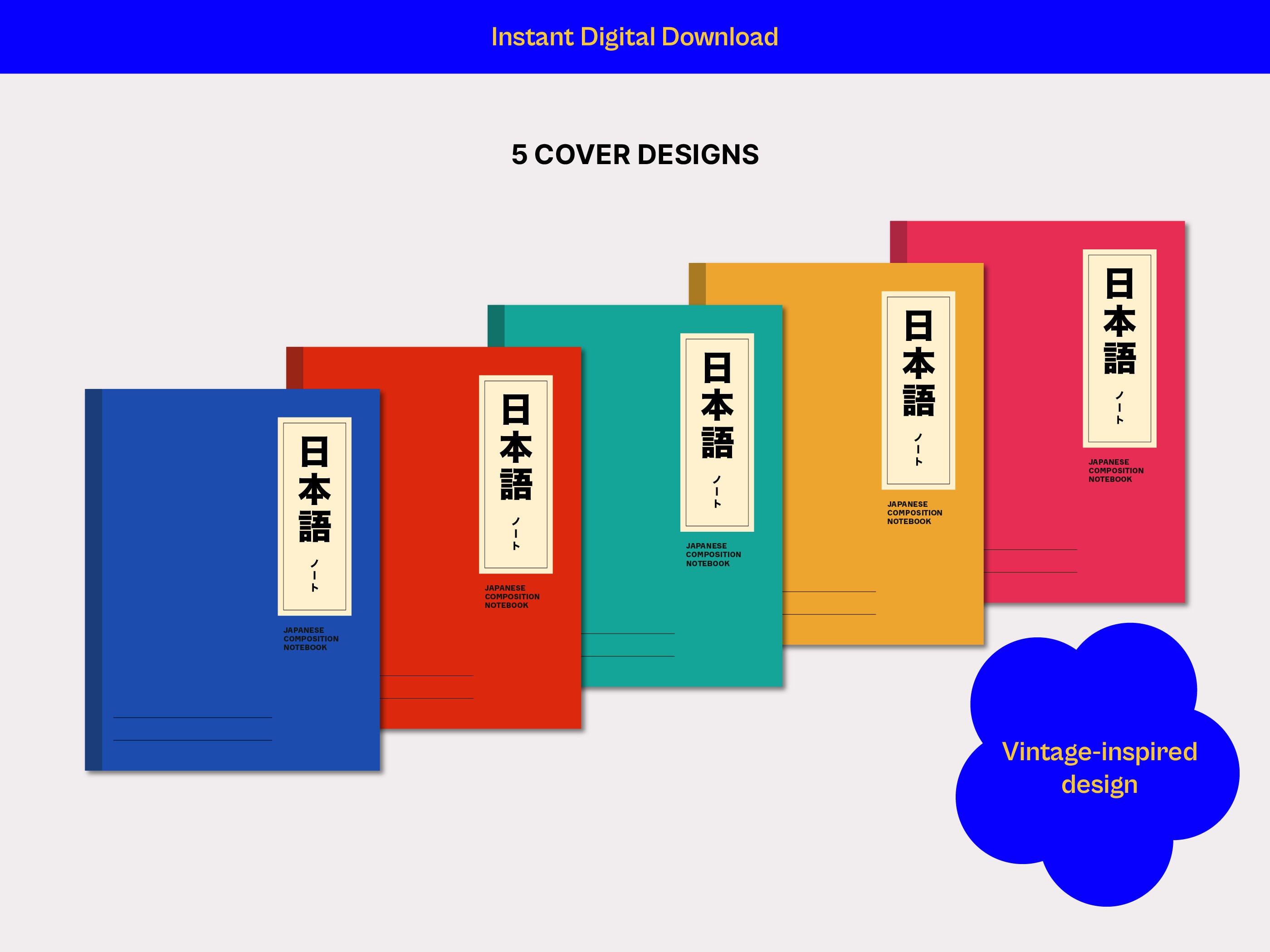 Learn Japanese Language Digital Notebook Kanji Hiragana - Etsy