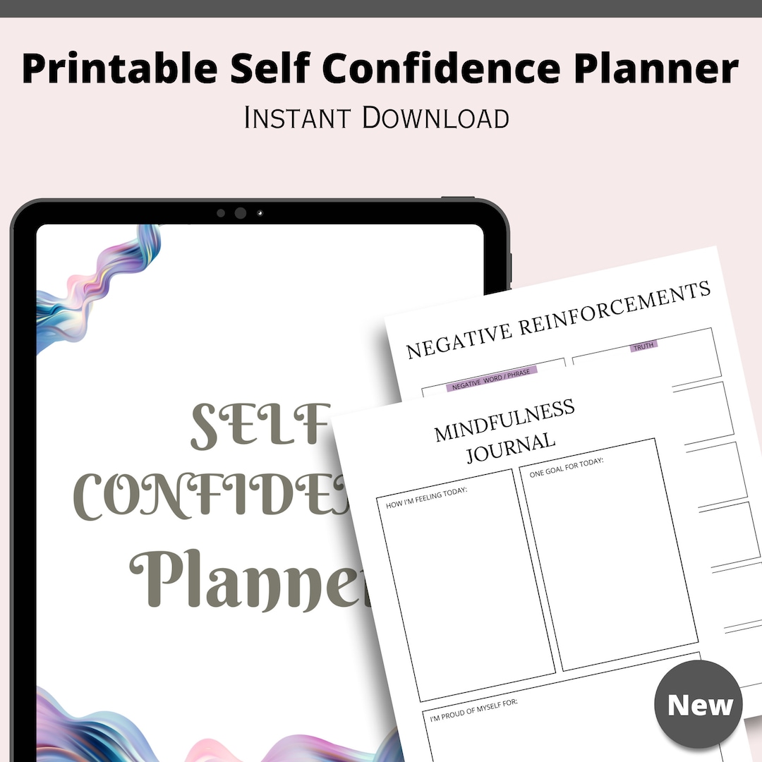Self Confidence Planner, Mood Tracker, Mindset Planner, Skin Care ...