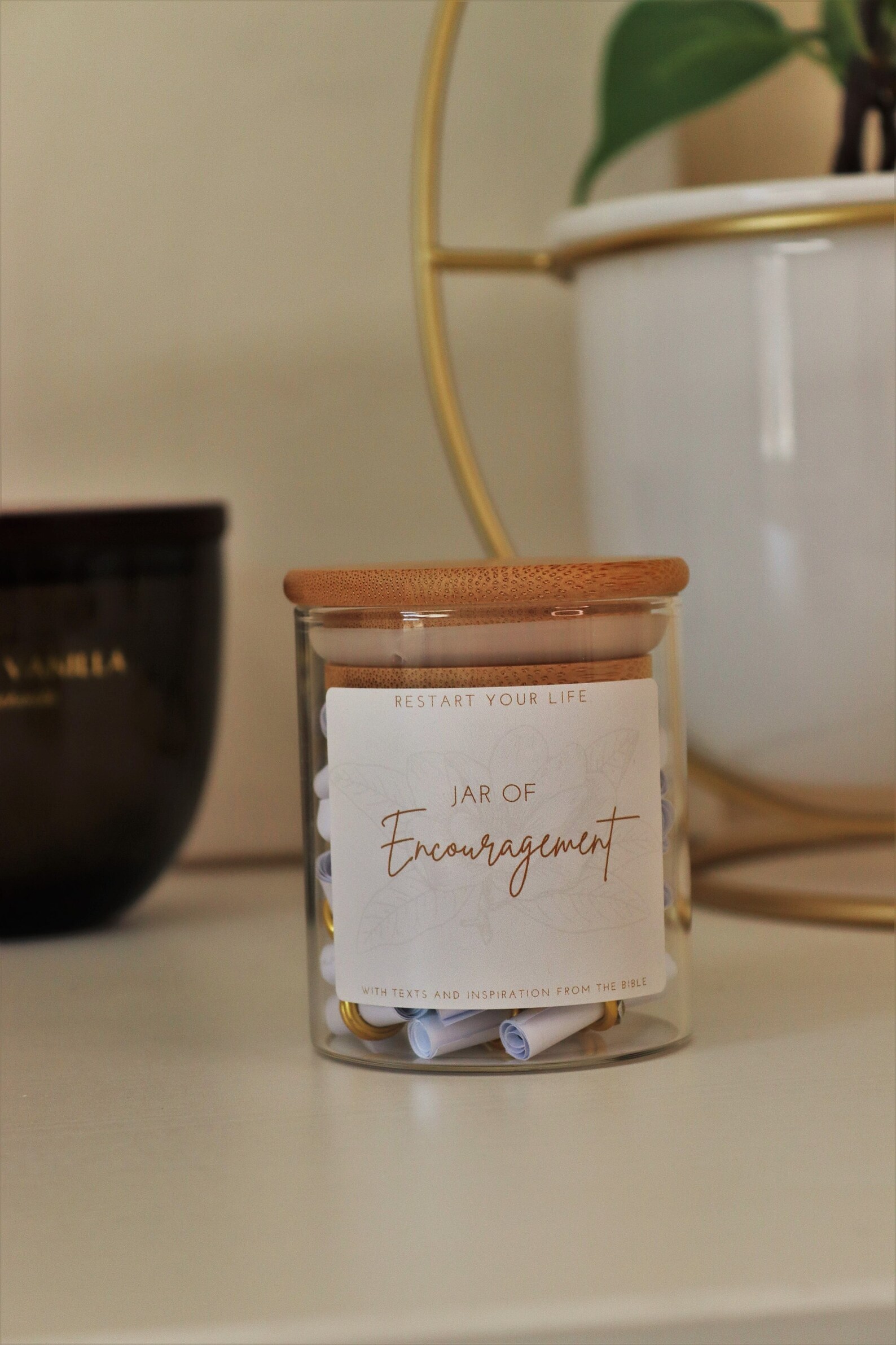 Jar of Encouragement Bible Encouragement Neutral Minimalist Present ...