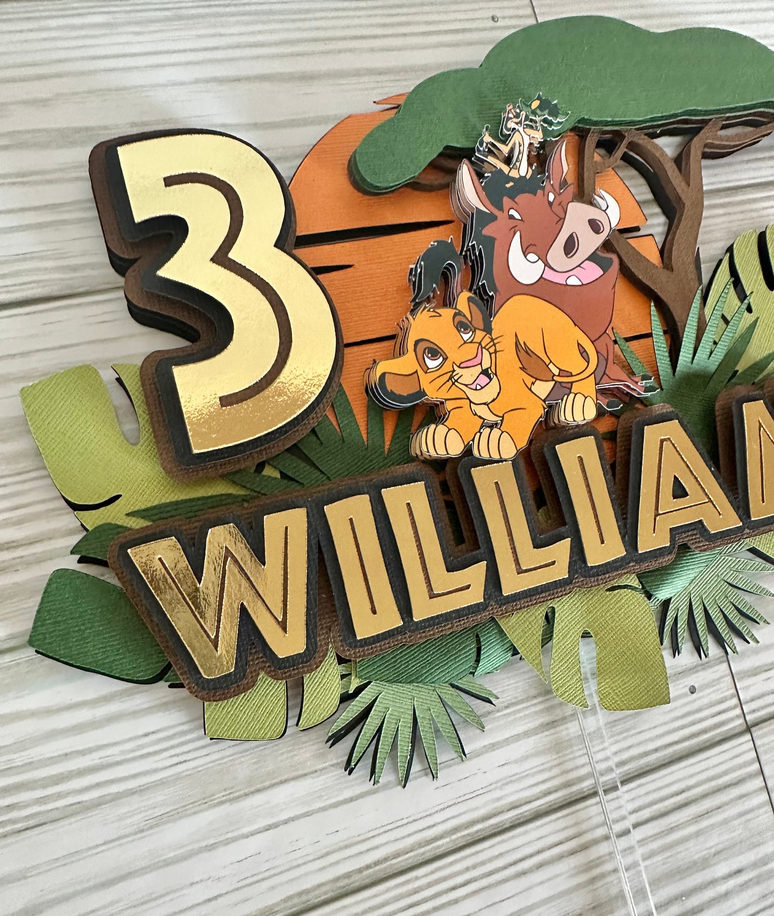 Lion King/simba Cake Topper/ Lion King Personalized Cake Topper - Etsy