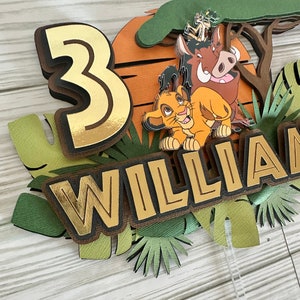 Lion King/simba Cake Topper/ Lion King Personalized Cake Topper - Etsy