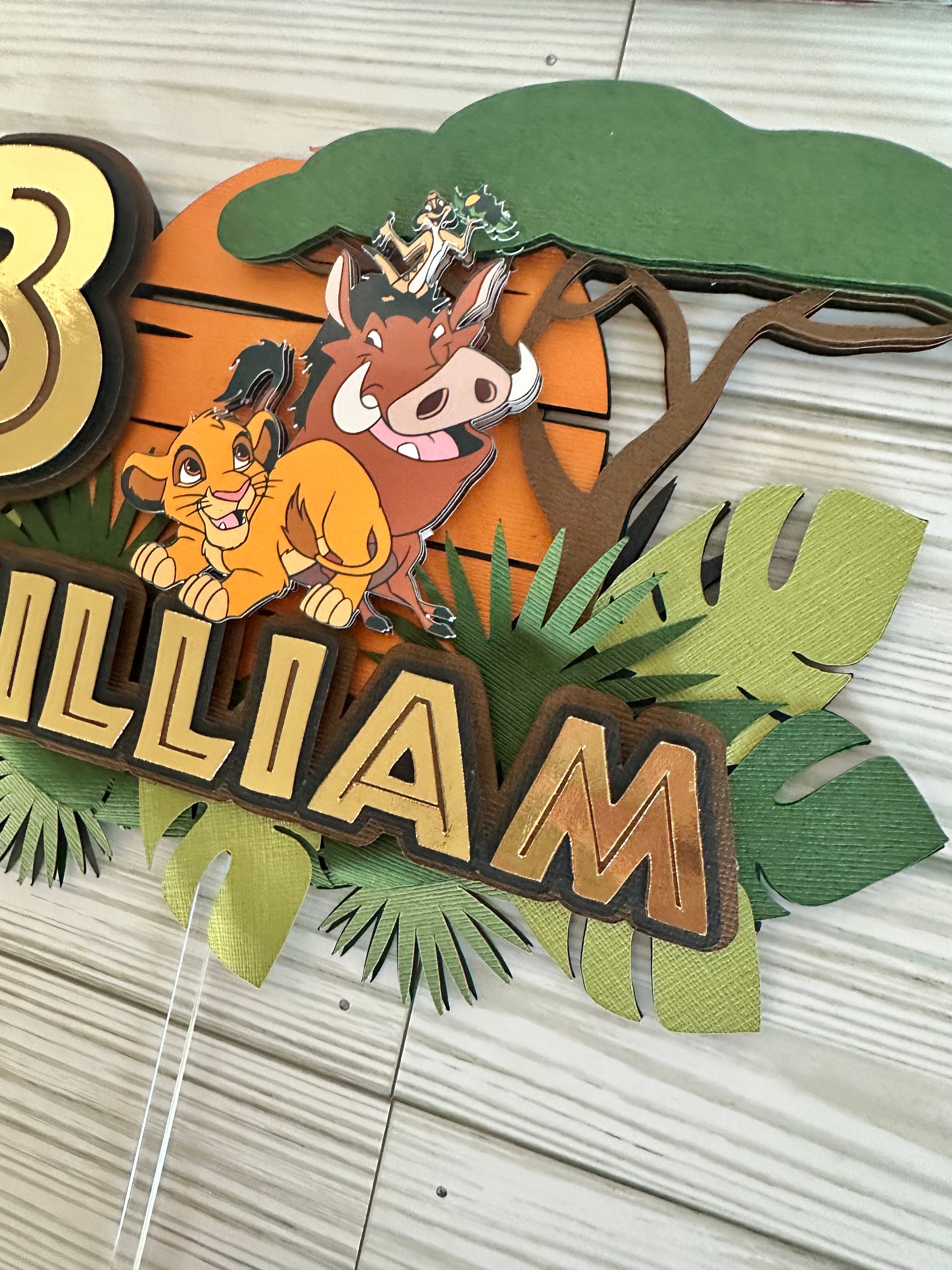 Lion King/simba Cake Topper/ Lion King Personalized Cake Topper - Etsy