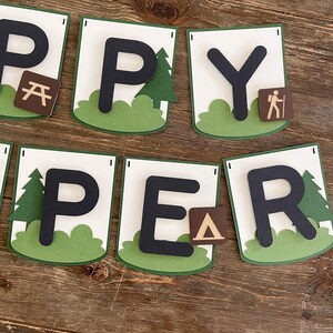 Happy Camper Banner/ One Happy Camper Banner/ Mountain Theme Banner ...