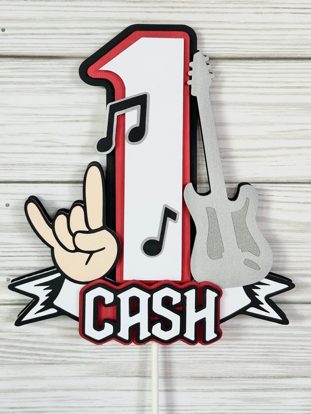 Rockstar Cake Topper/one Rocks/musician Topper - Etsy