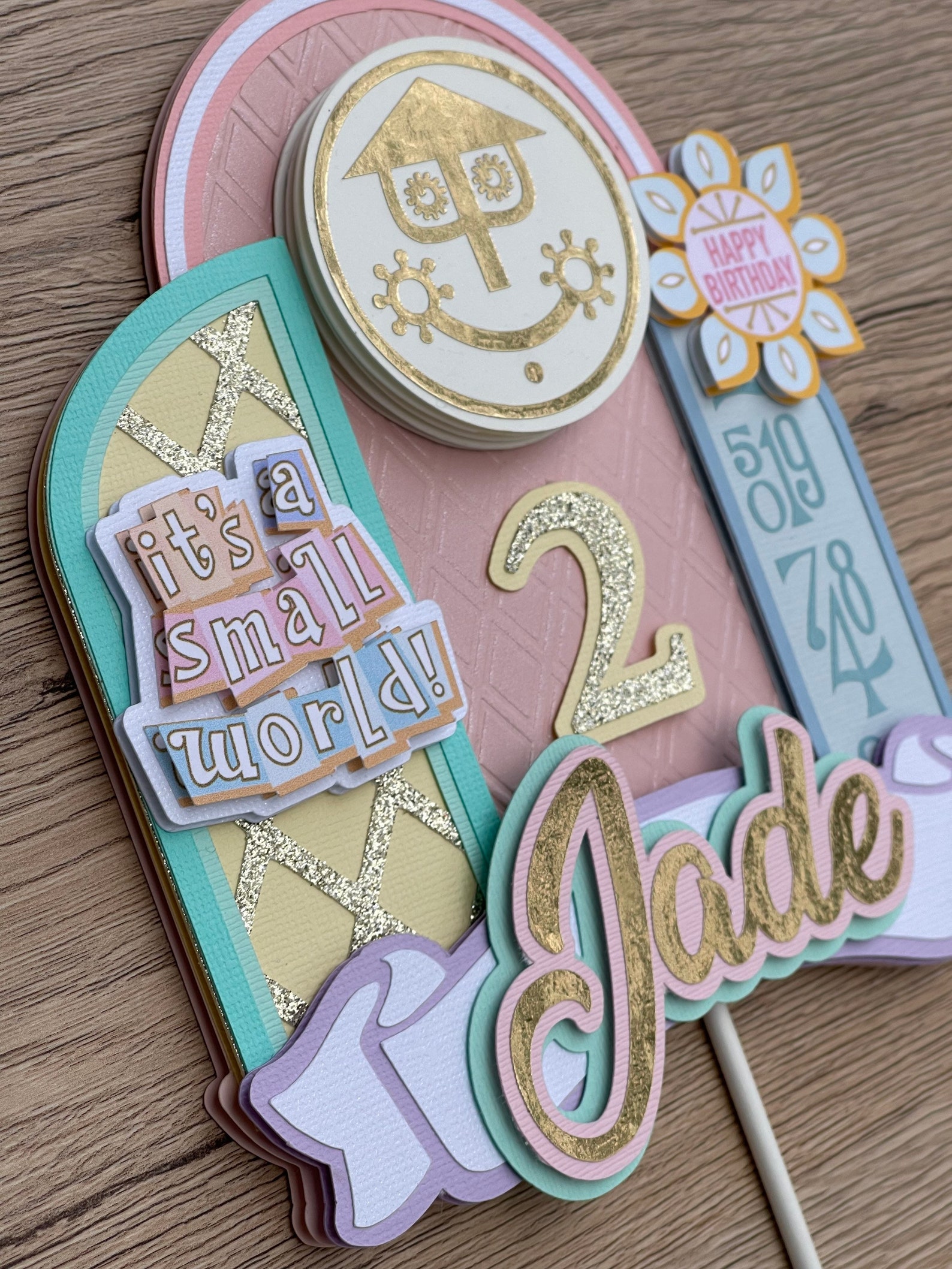 Its a Small World Cake Topper/small World Cake Topper/its a - Etsy