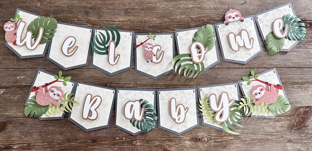 Sloth Banner/sloth Baby Shower Banner/sloth Birthday Banner - Etsy