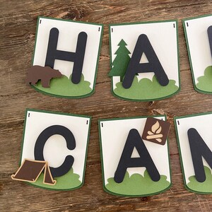 Happy Camper Banner/ One Happy Camper Banner/ Mountain Theme Banner ...