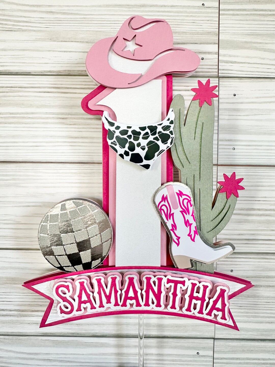 My First Rodeo Cake Topper/cowgirl Cake Topper/disco Cowgirl/howdy ...